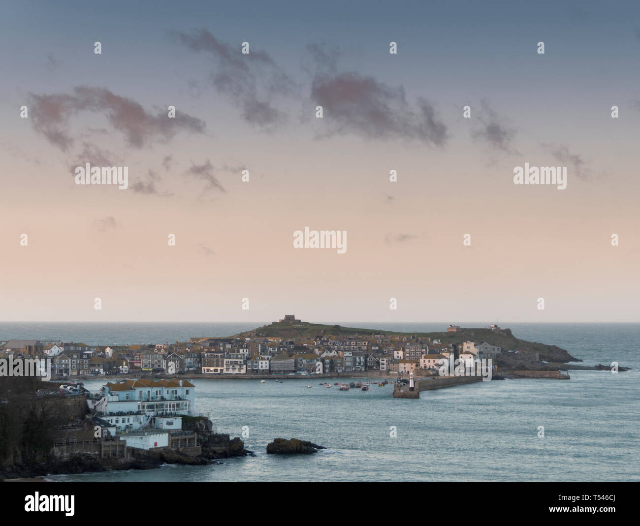 Sunset at porthminster beach hi-res stock photography and images - Alamy