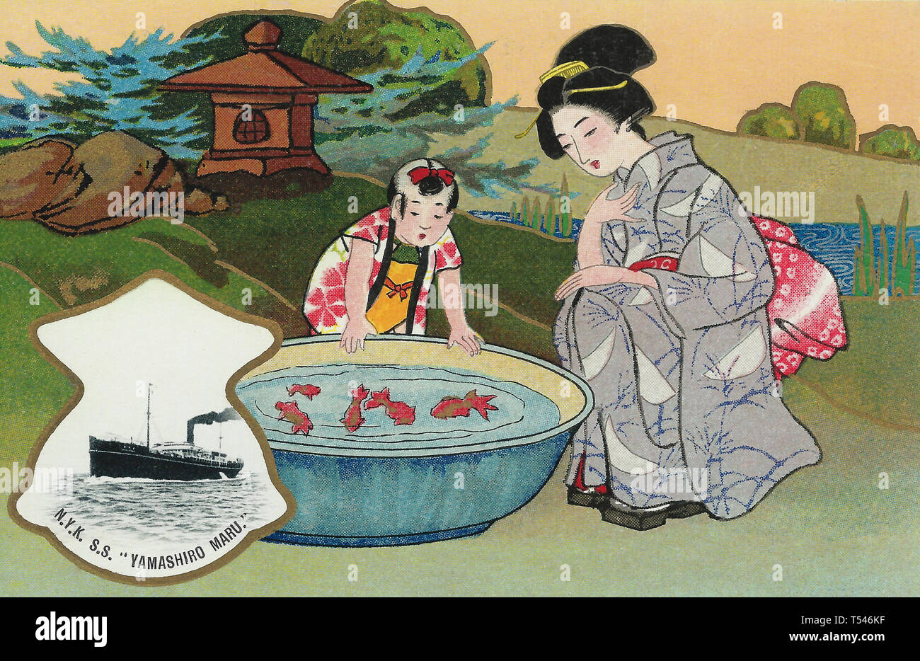 Japanese postcard hi-res stock photography and images - Alamy