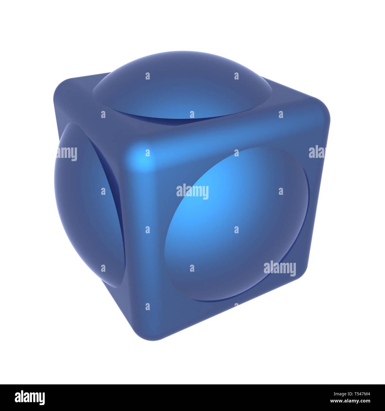 Sphere in a cube 3d design element Stock Photo - Alamy