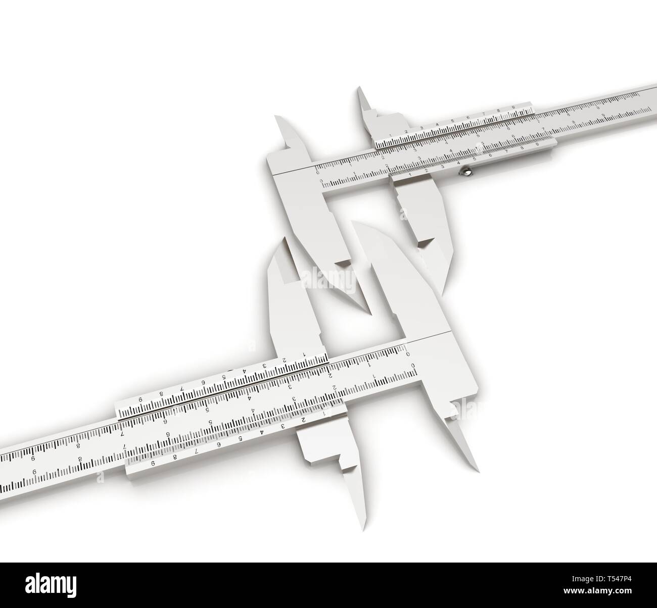 Calipers on a white background Stock Photo - Alamy