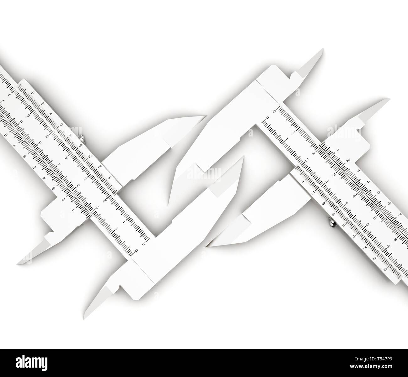 Calipers on a white background Stock Photo - Alamy