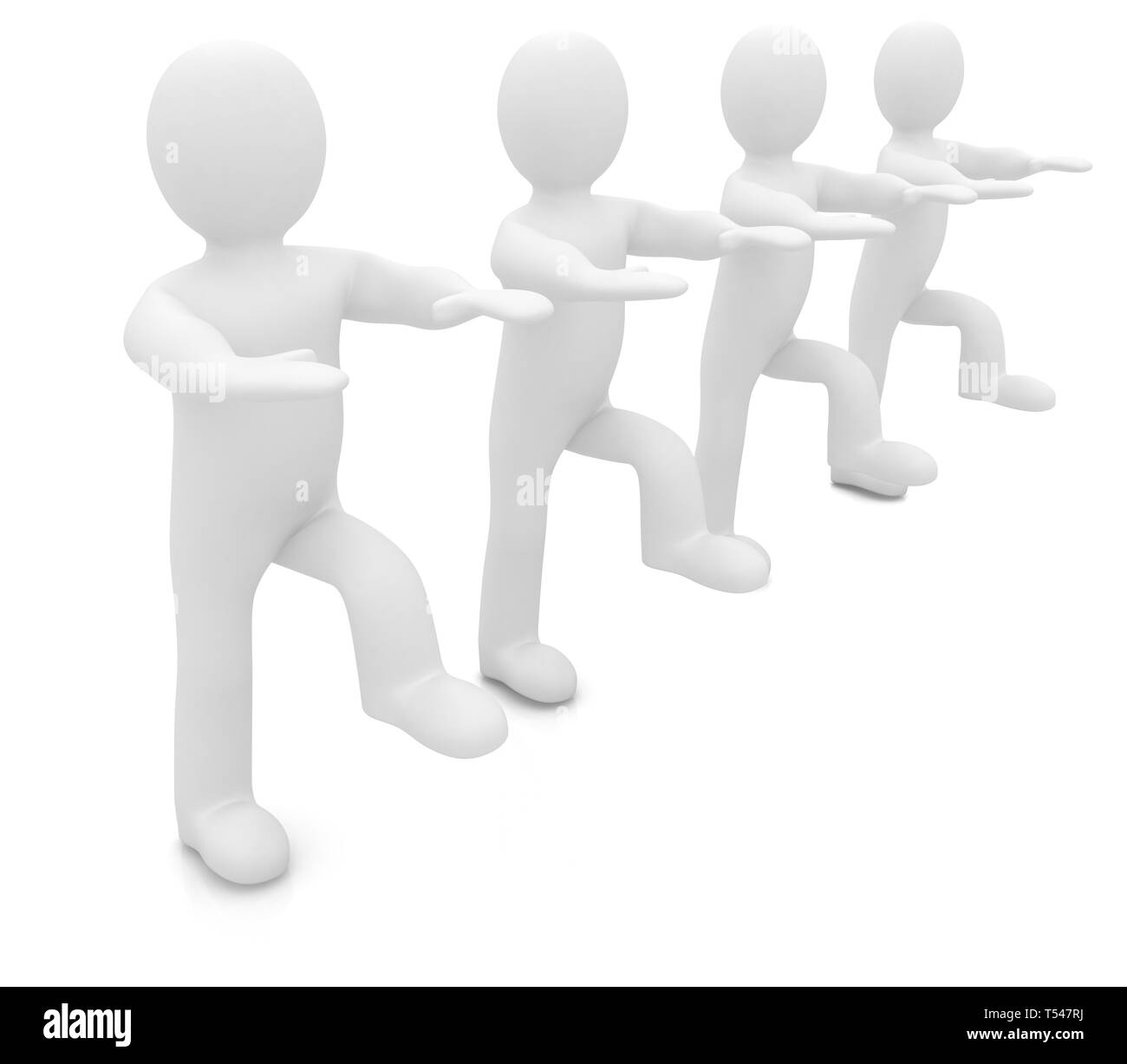 3d mans isolated on white. Series: morning exercises - flexibility ...