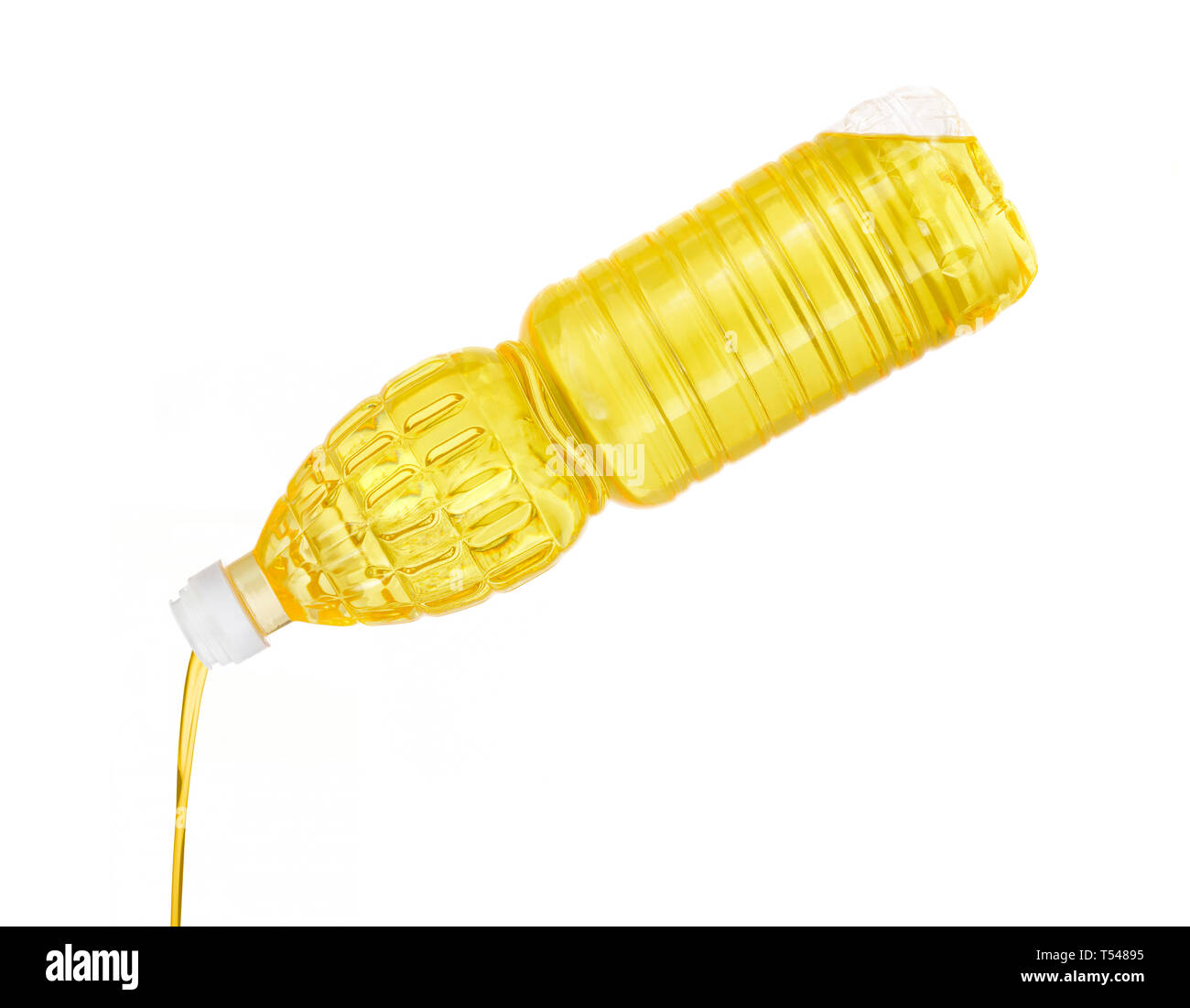 A Cooking Oil Container Pouring, Isolated on White Background Stock ...
