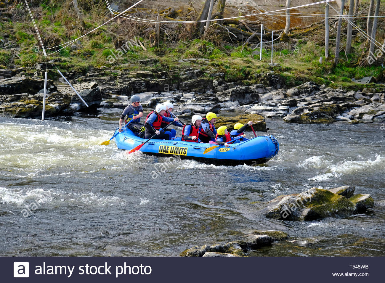 White Water Rafting on The River Tay at Grandtully, Perthshire Scotland ...