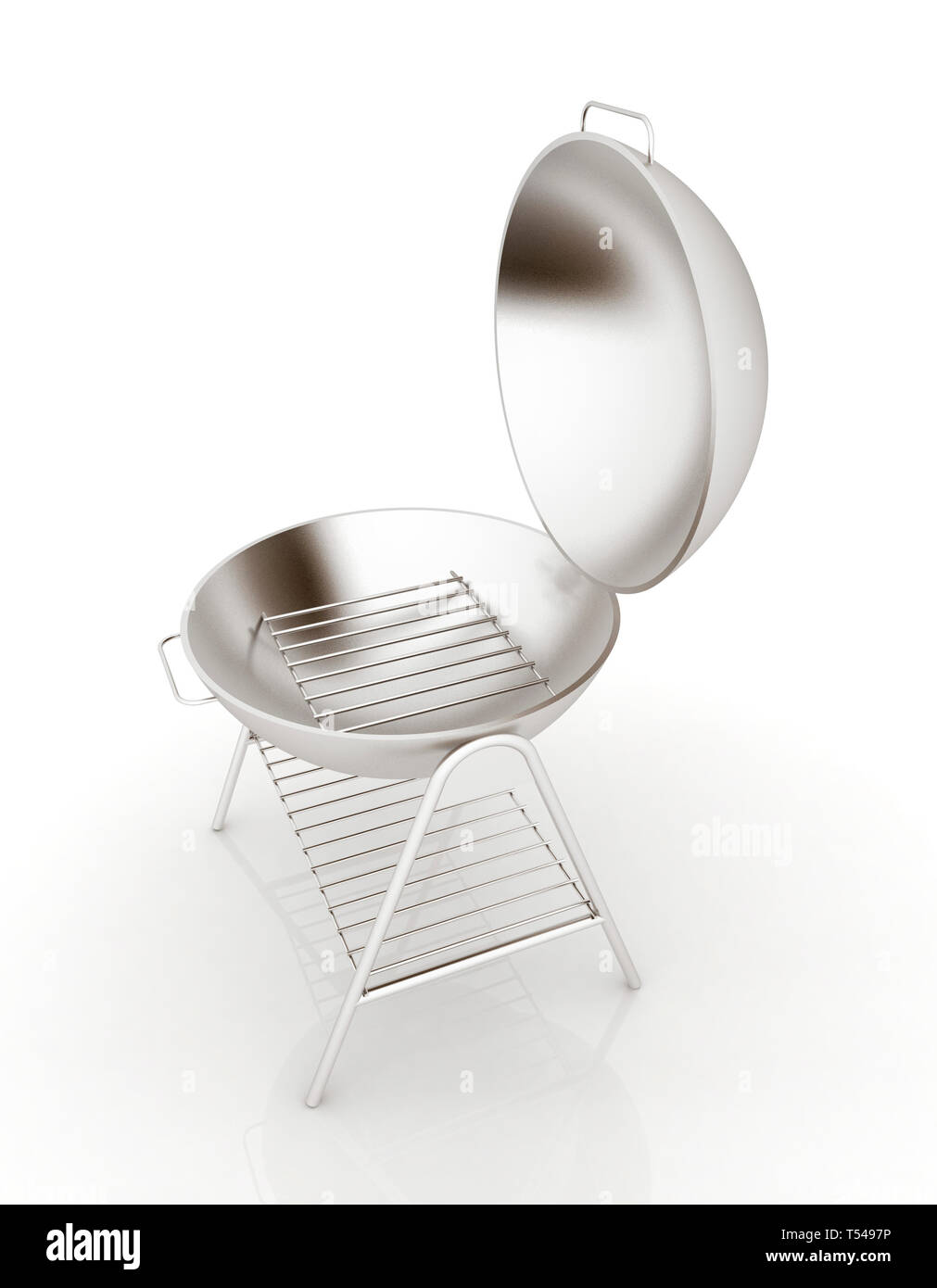 Oven barbecue grill on a white background Stock Photo - Alamy