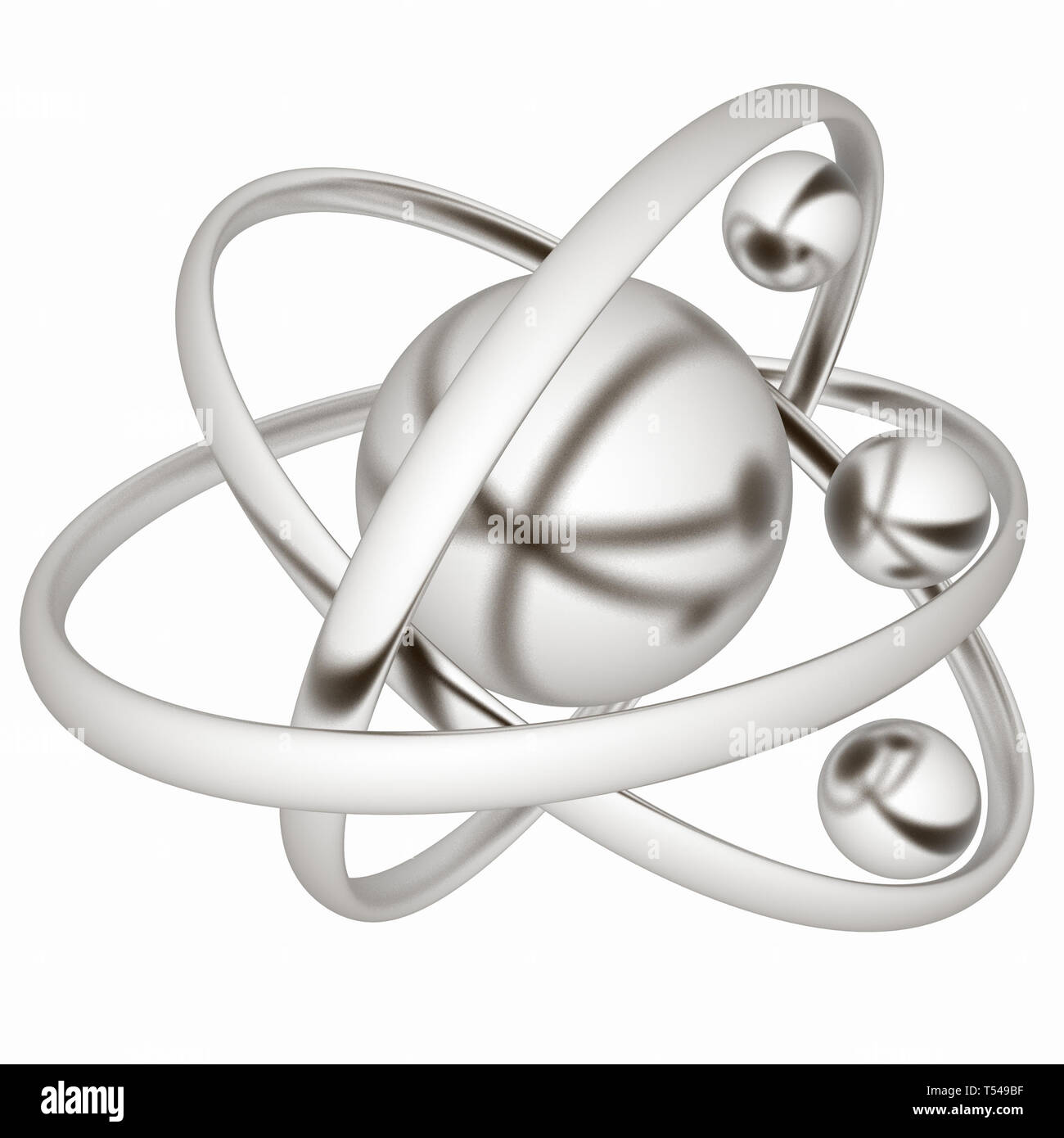 3d atom isolated on white background Stock Photo - Alamy