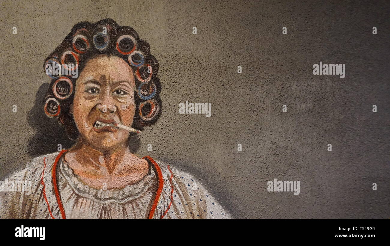 Chinese movie character panting Stock Photo - Alamy