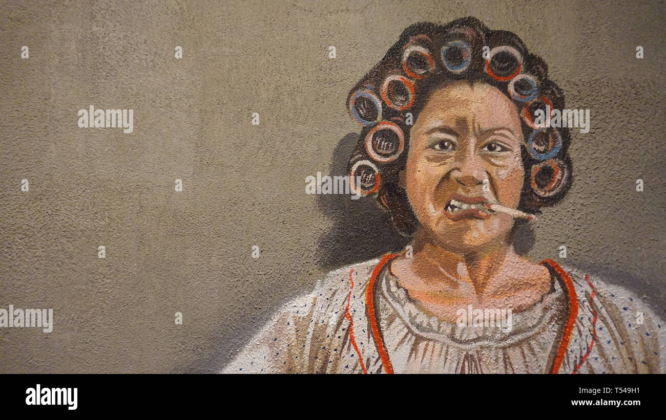 Chinese movie character panting Stock Photo - Alamy