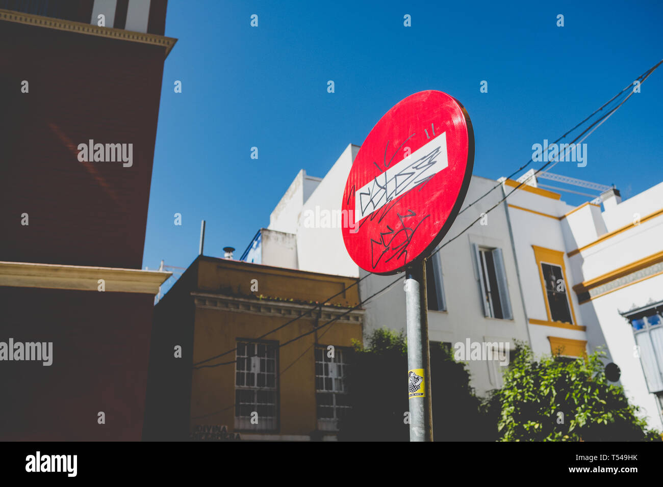 Stop sign – Seville, Spain – March 2019 Stock Photo - Alamy