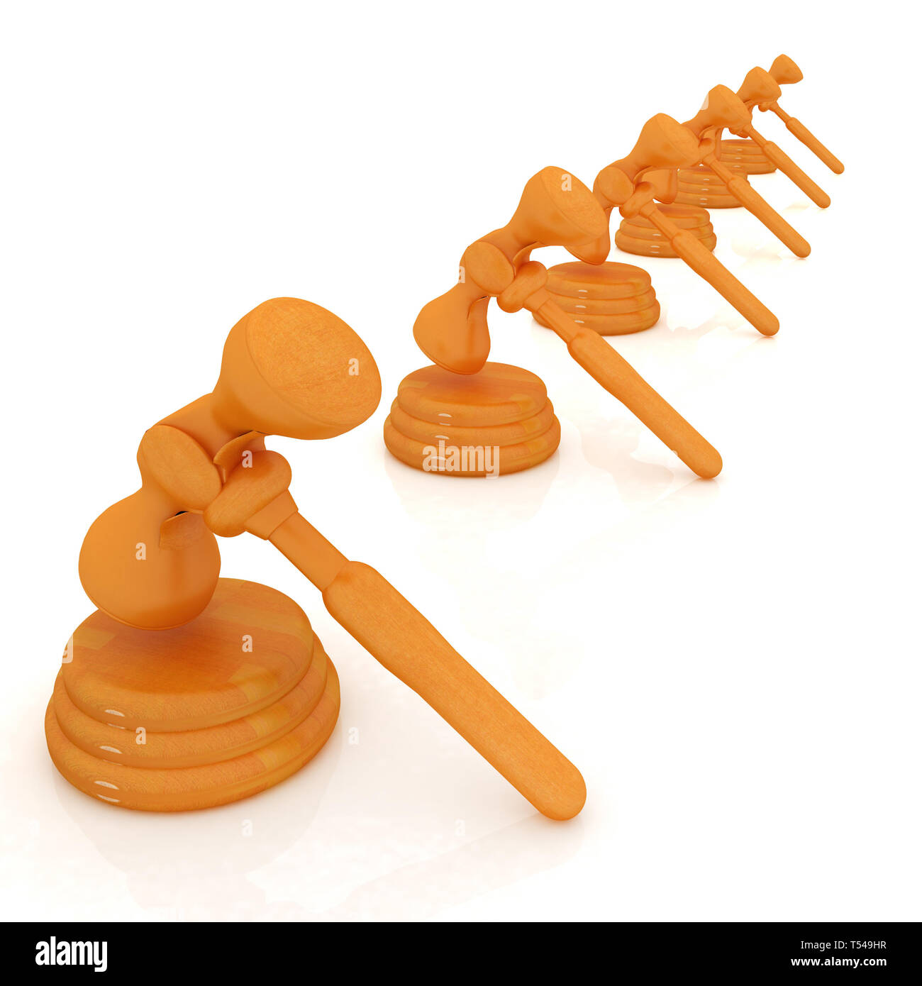 Wooden gavel isolated on white background Stock Photo - Alamy