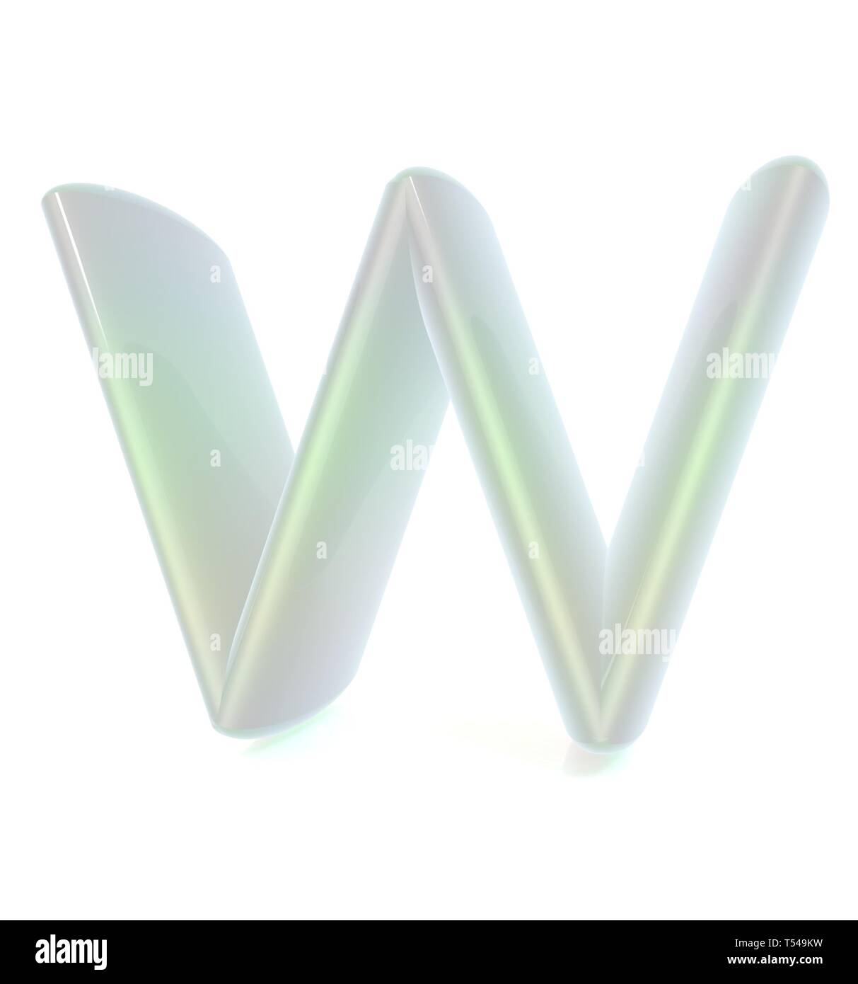 Glossy alphabet. The letter "W Stock Photo - Alamy