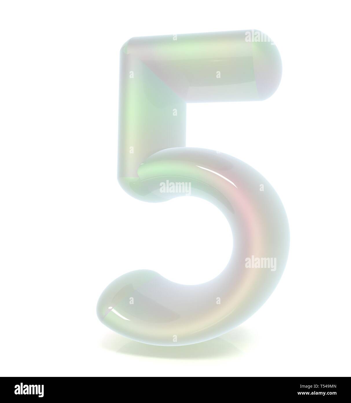 Glossy 3d number "five Stock Photo - Alamy