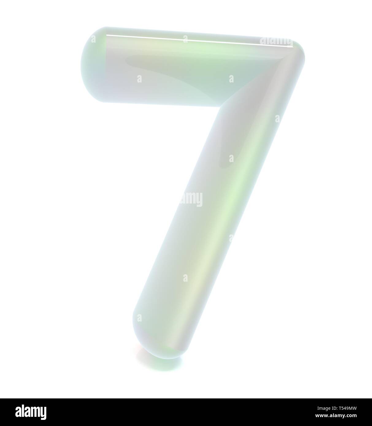 Glossy 3d number "seven Stock Photo - Alamy