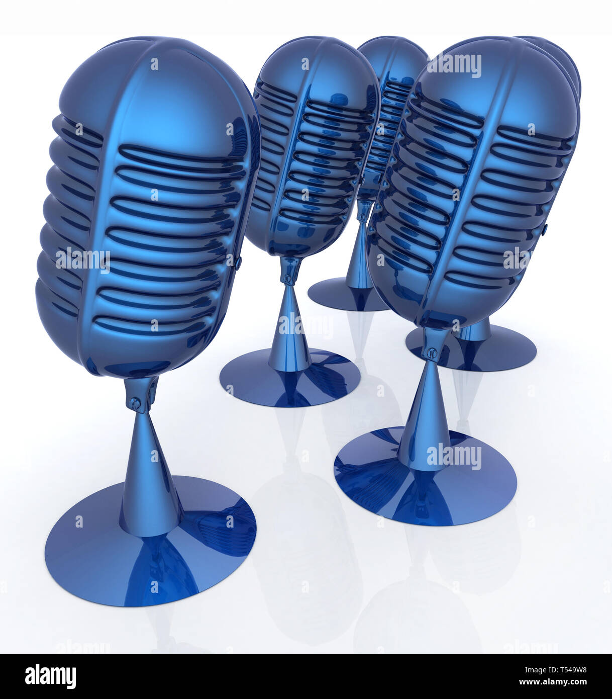 3d rendering of a microphones Stock Photo - Alamy