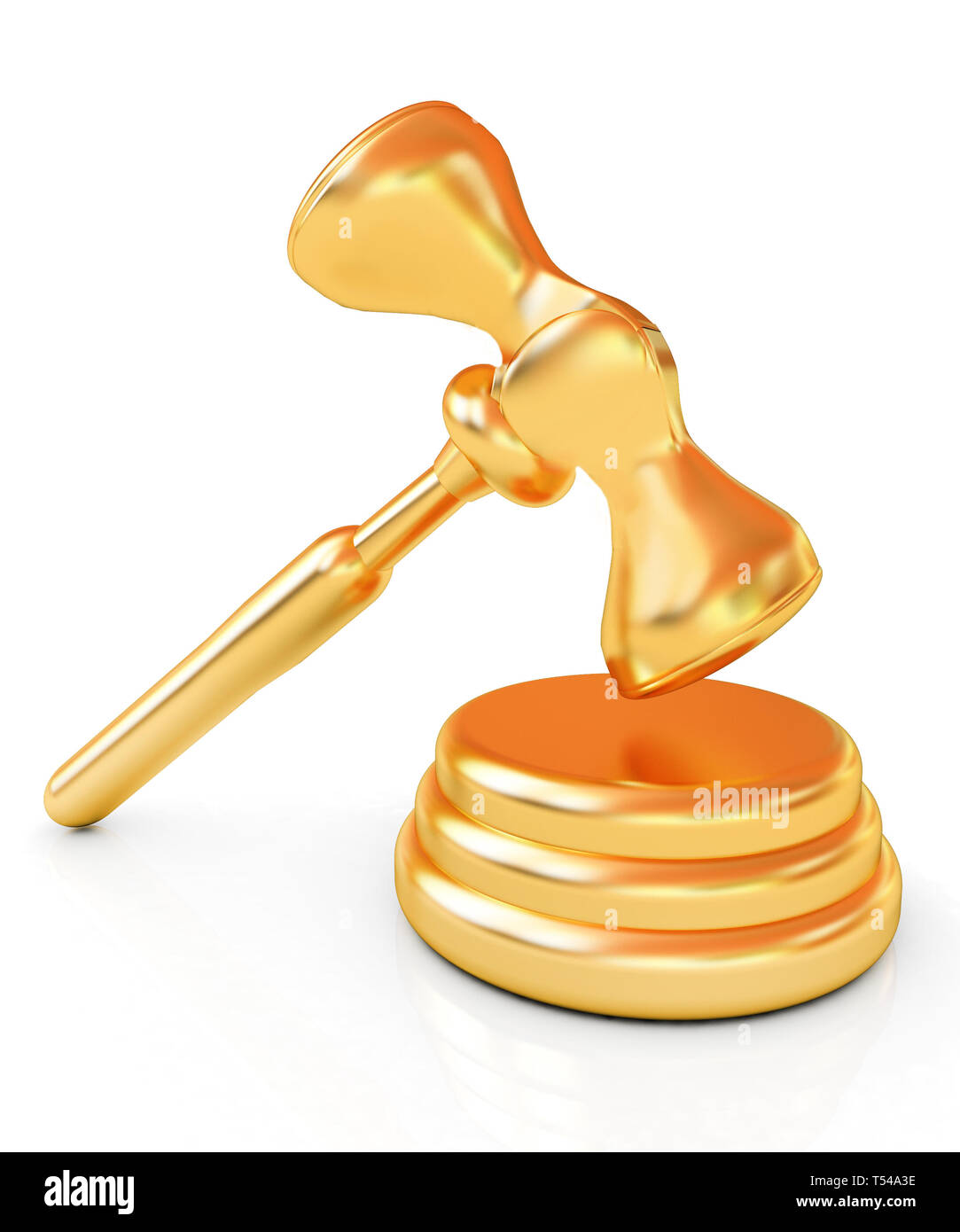 Gold gavel isolated on white background Stock Photo - Alamy
