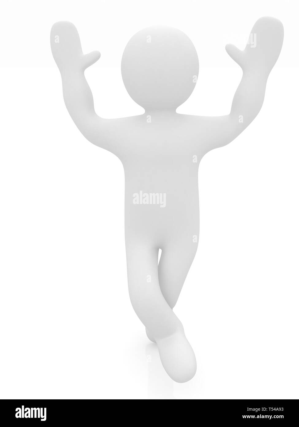 3d man isolated on white. Series: human emotions - having fun Stock ...