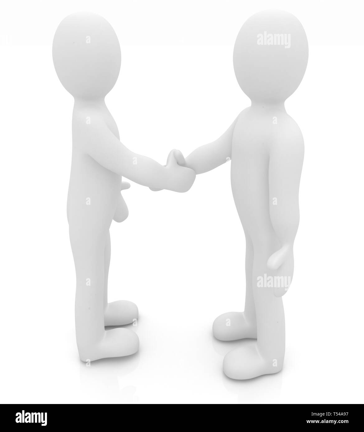 Handshake. 3D mans Stock Photo - Alamy
