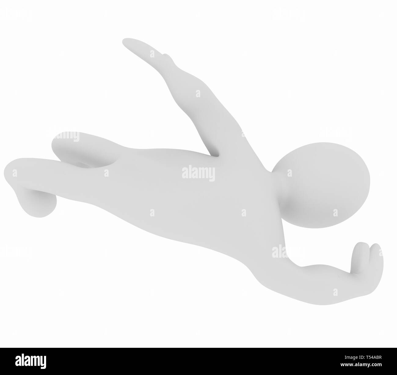 3d man isolated on white. Series: swimming Stock Photo - Alamy