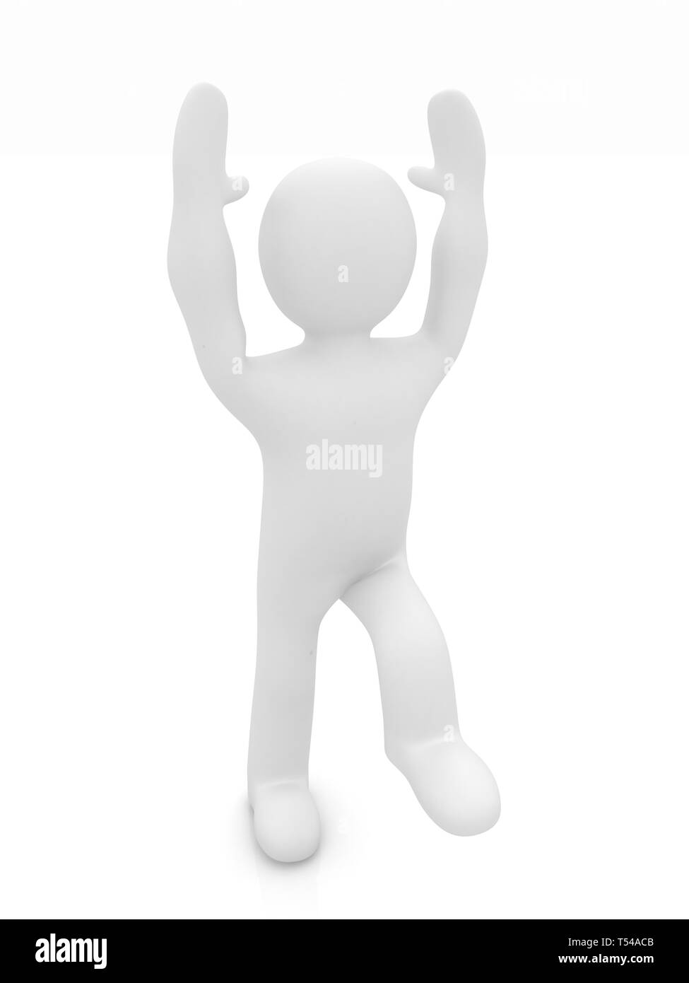 3d man isolated on white. Series: morning exercises - flexibility ...