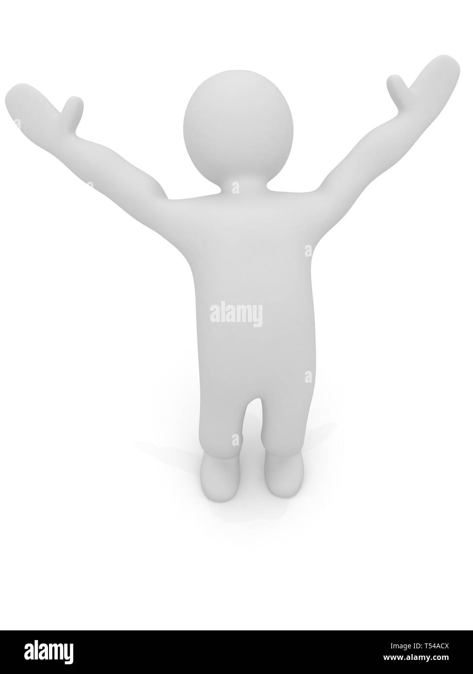 3d man isolated on white. Series: morning exercises - flexibility ...