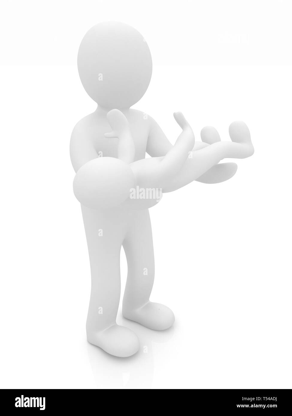 3d man holds a baby on hands Stock Photo - Alamy