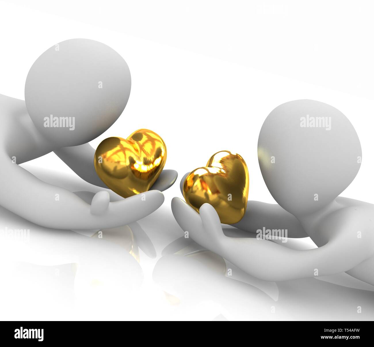 3D humans lying and holds heart Stock Photo - Alamy