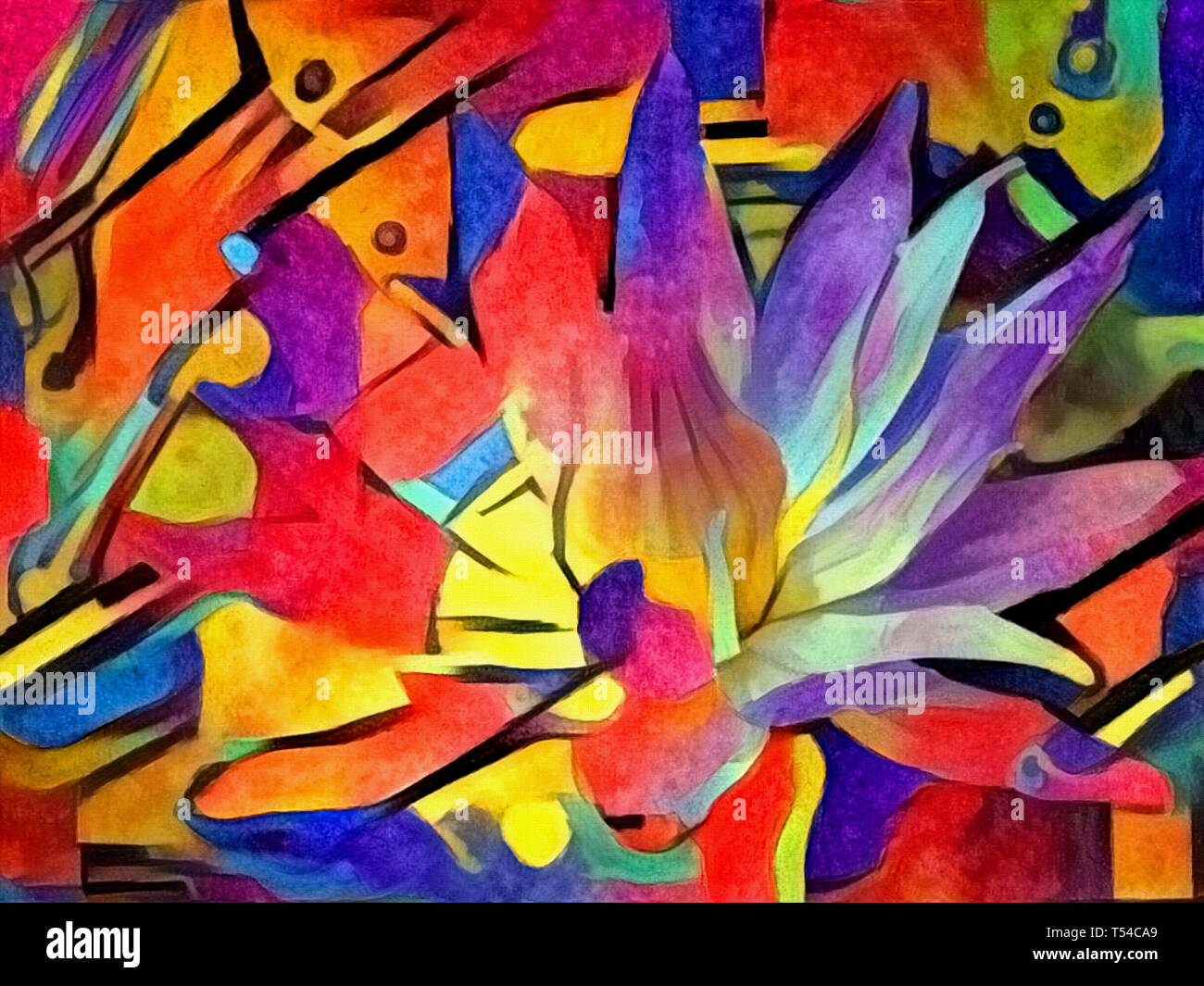 Beautiful lotus flower in vivid hot colors Stock Photo - Alamy