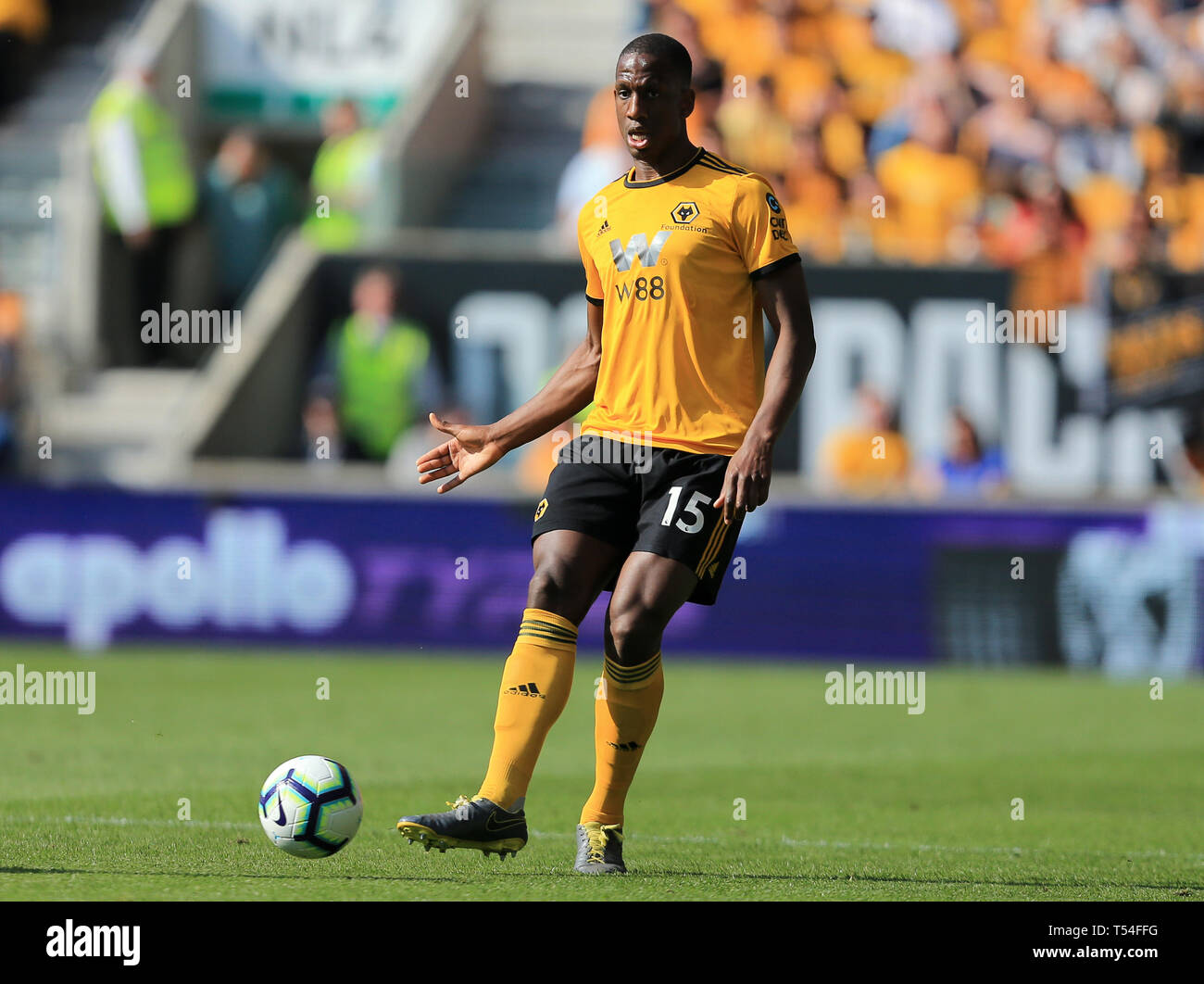 Wolverhampton, UK. 20th Apr, 2019. Wily Boly of Wolverhampton Wanderers ...