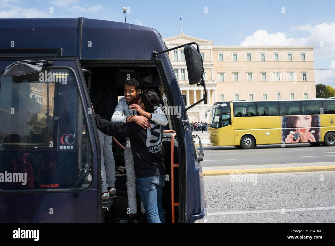 Two police buses hi-res stock photography and images - Alamy