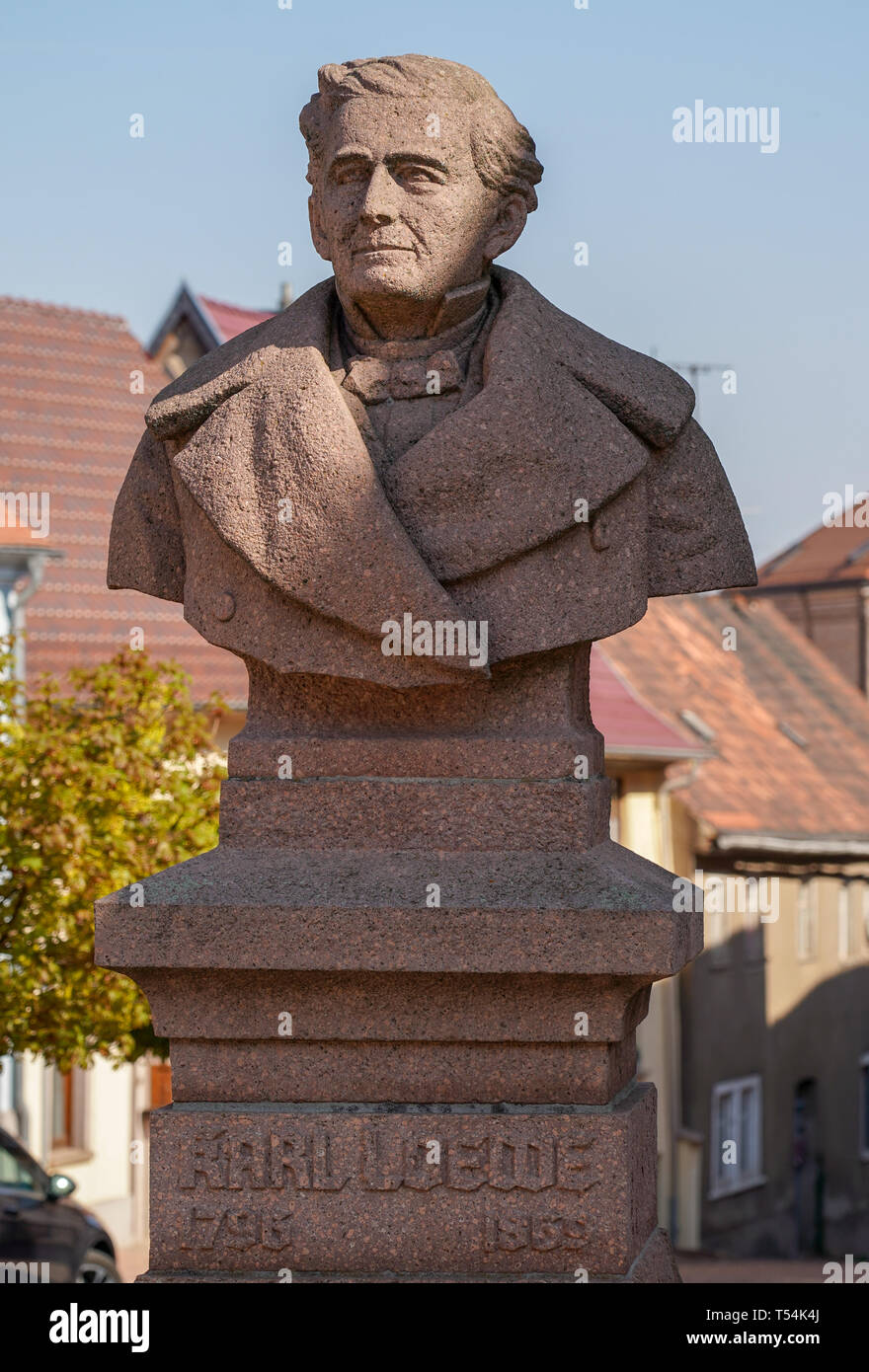 Saxony-Anhalt, Germany. 20th Apr, 2019. The bust of the composer Carl ...