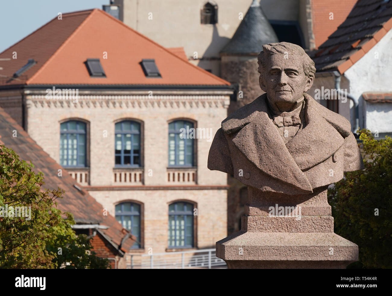 Saxony-Anhalt, Germany. 20th Apr, 2019. The bust of the composer Carl ...