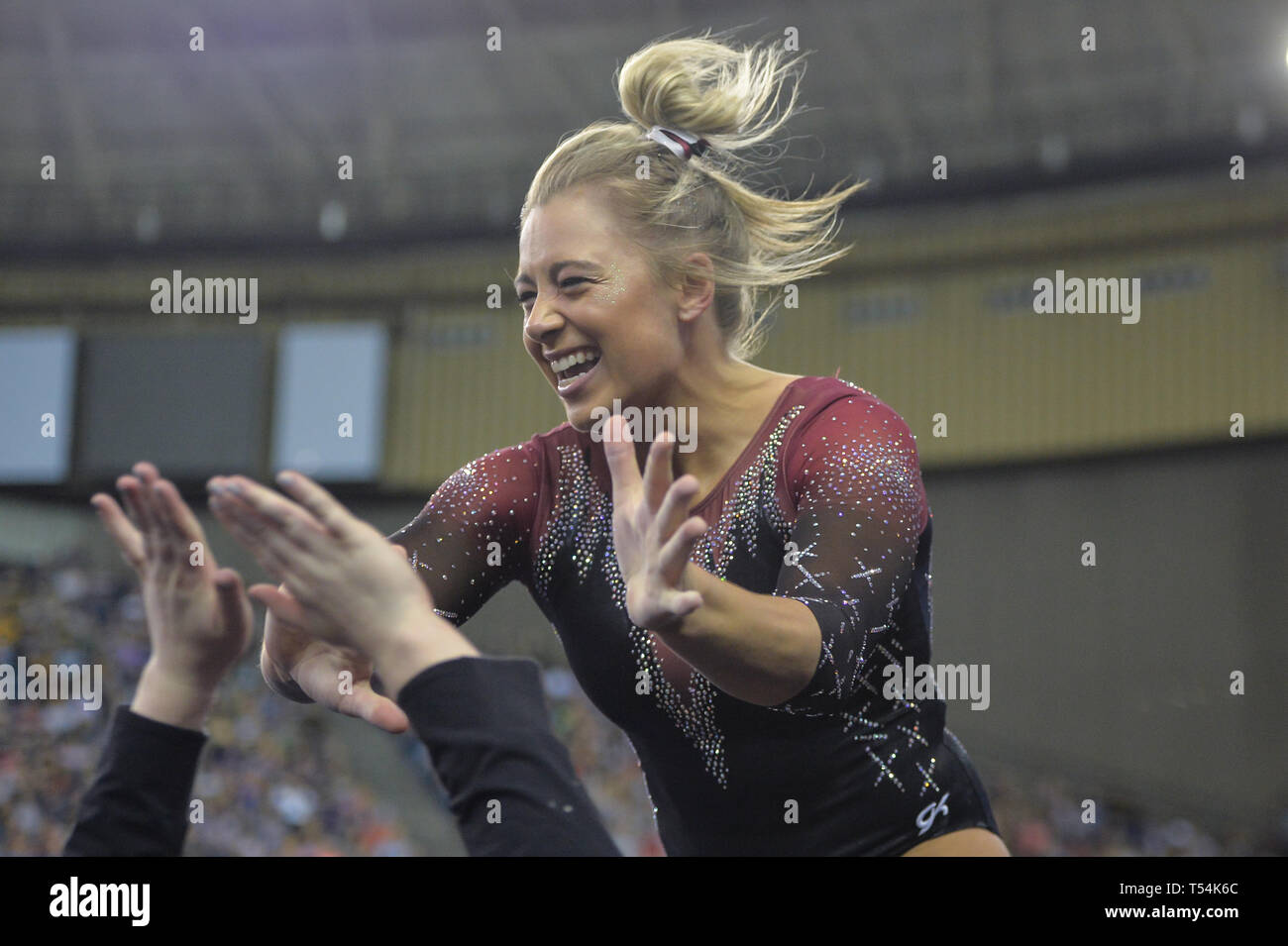 Fort Worth, Texas, USA. 20th Apr, 2019. MADDIE KARR from the University ...