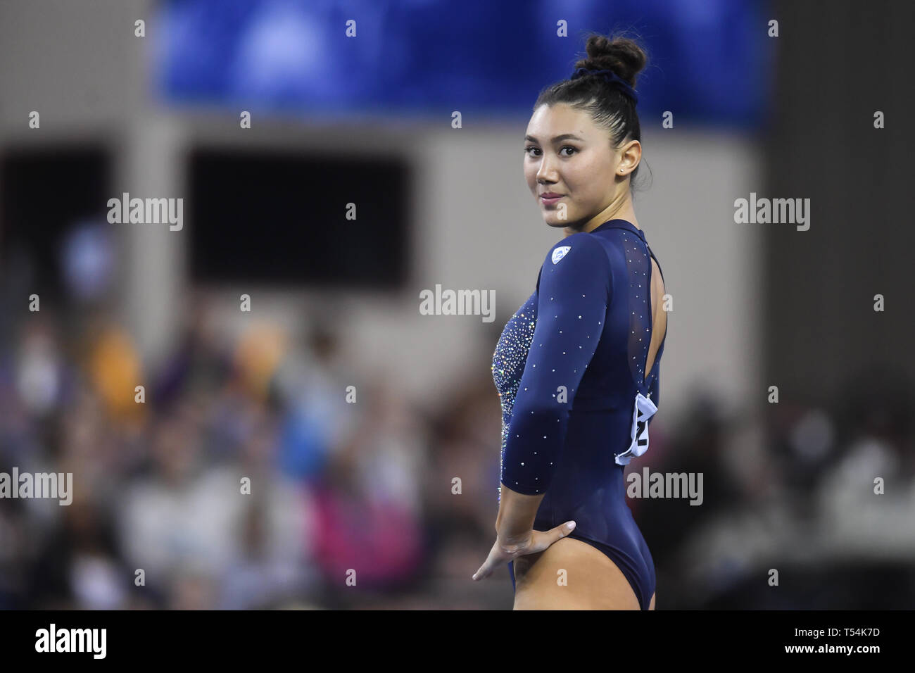 Fort Worth, Texas, USA. 20th Apr, 2019. KYLA ROSS from UCLA competes on ...