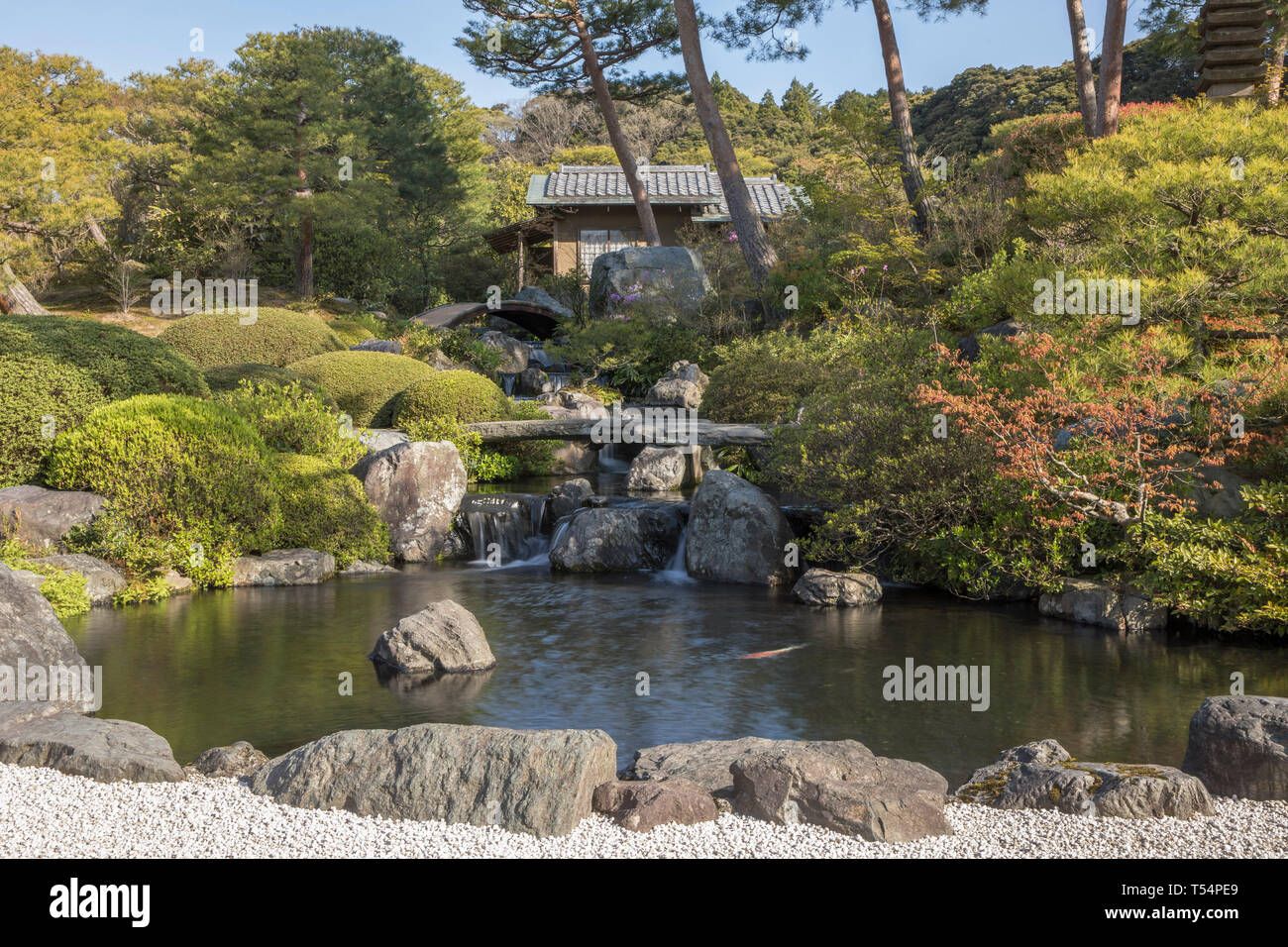 Yasugi. 18th Apr, 2019. Photo taken on April 18, 2019 shows a view of ...