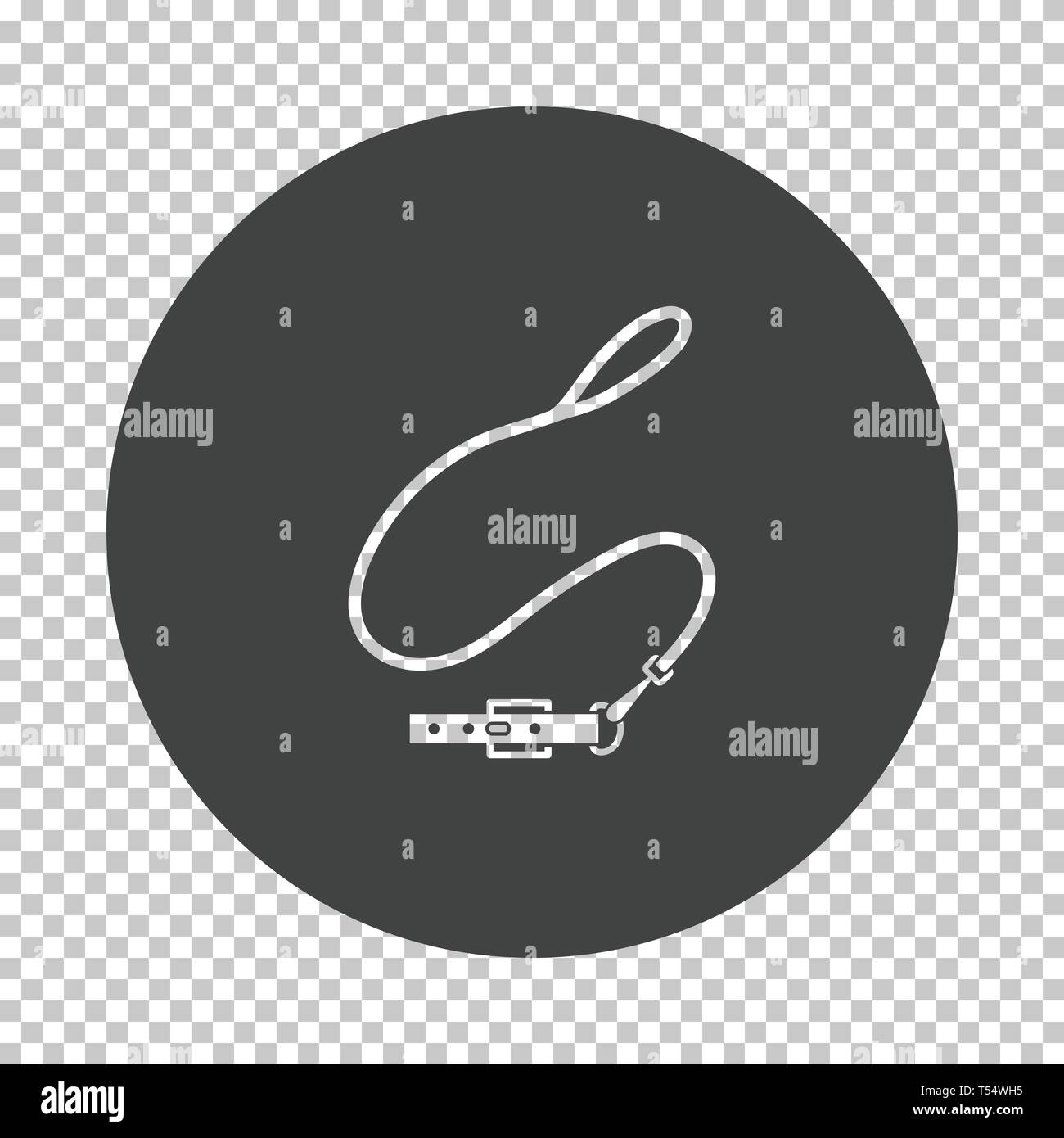 Dog lead icon. Subtract stencil design on tranparency grid. Vector ...