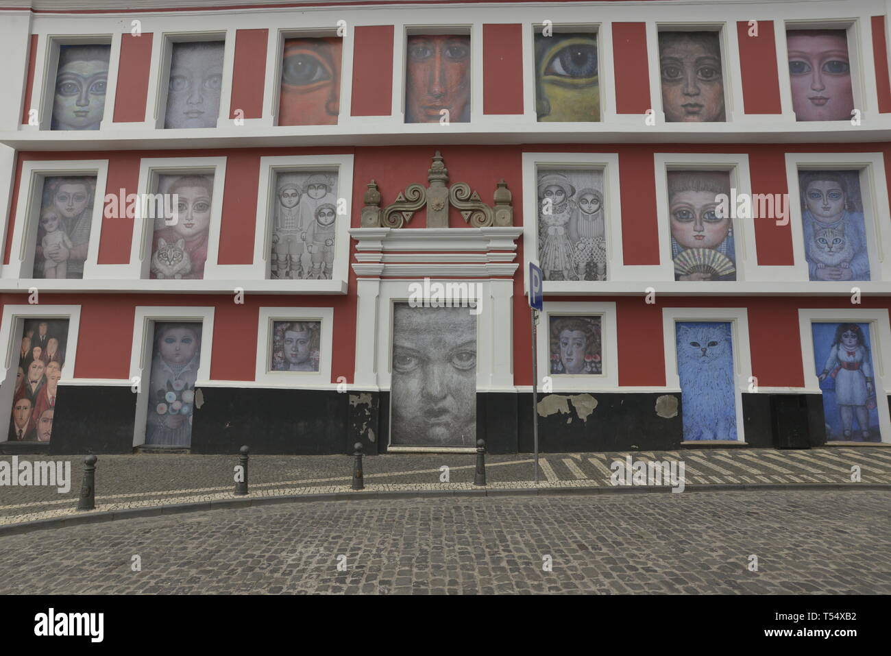 old building in the city of Angra do Heroismo, Terceira, Azores Stock ...