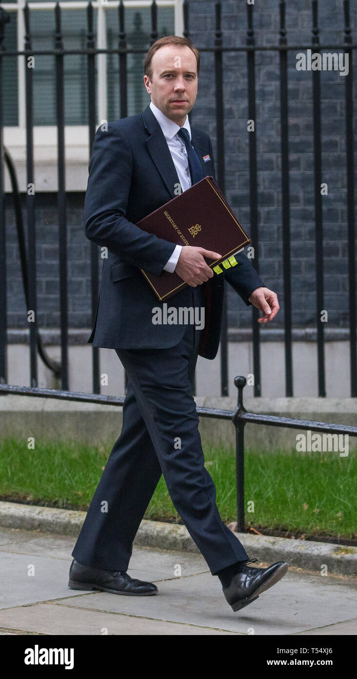 Matt Hancock MP, Secretary of State for Health and Social Care, departs ...