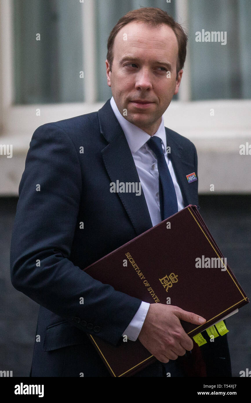 Matt Hancock MP, Secretary of State for Health and Social Care, departs ...