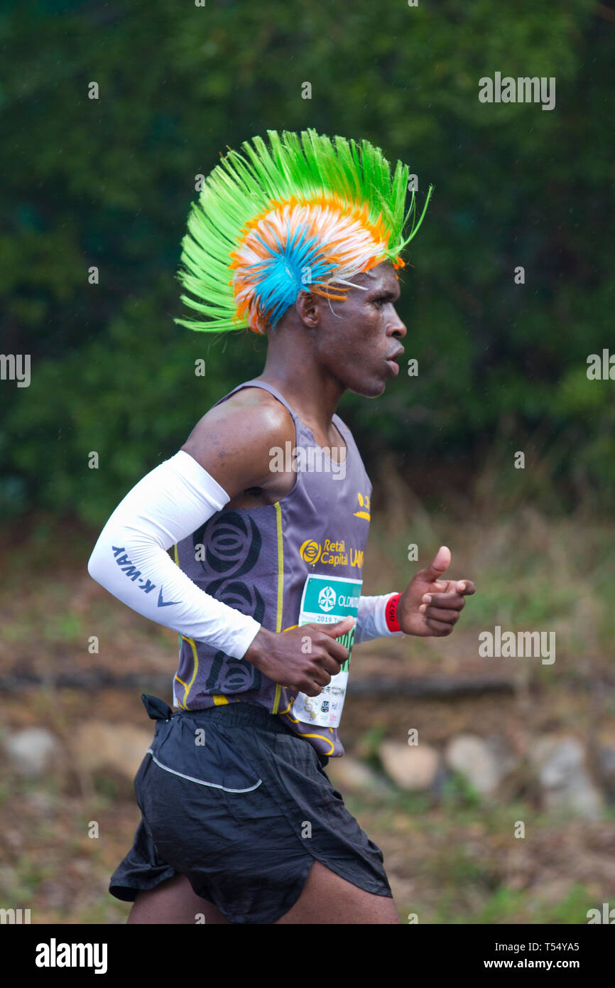 Mohawk, Running the Old Mutual Two Oceans Marathon Stock Photo - Alamy