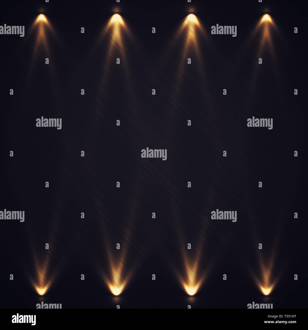Spot photometric lights. Metal textured surface. Illuminated show party ...