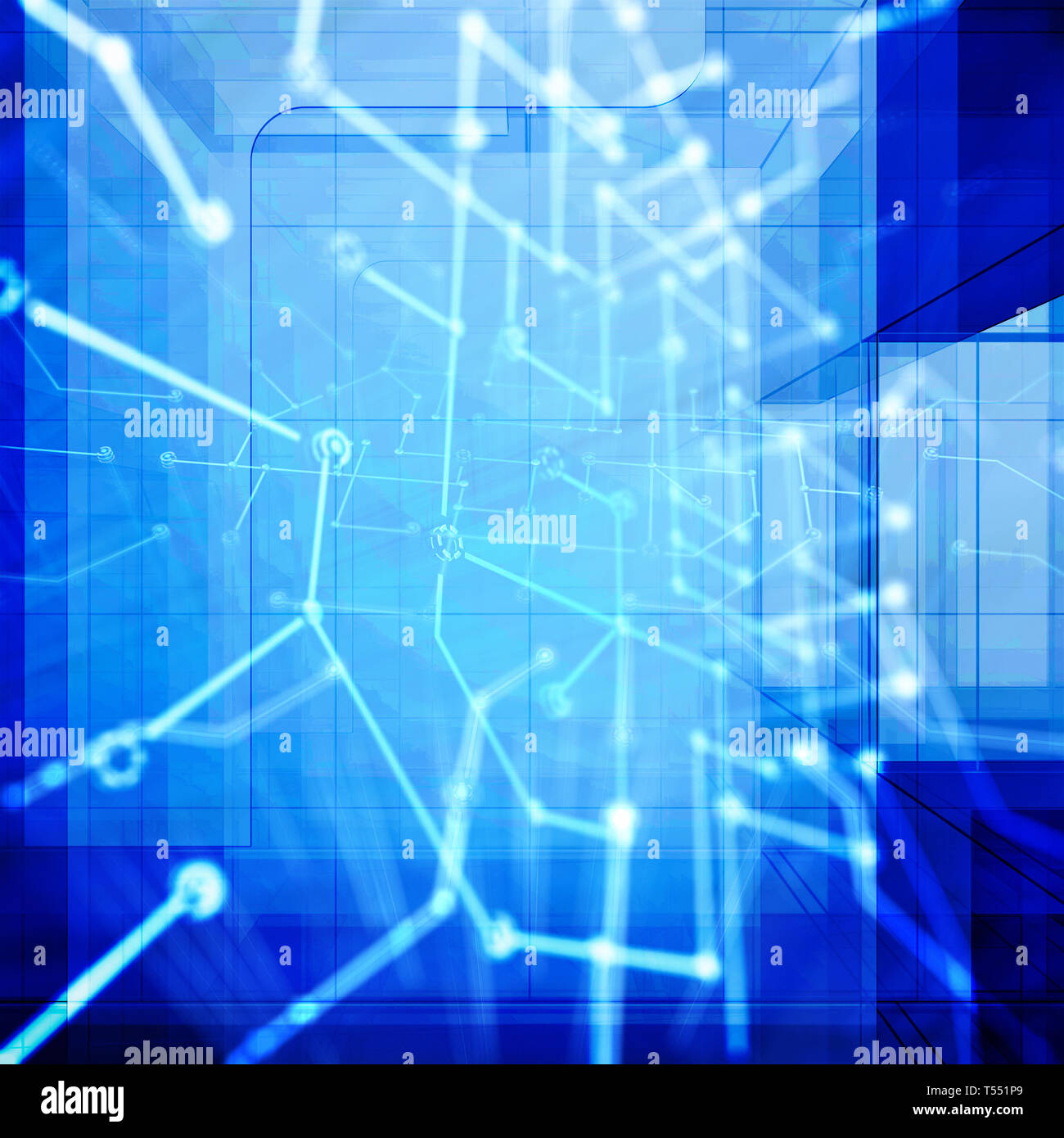 Abstract blue futuristic concept background. 3d rendering Stock Photo ...