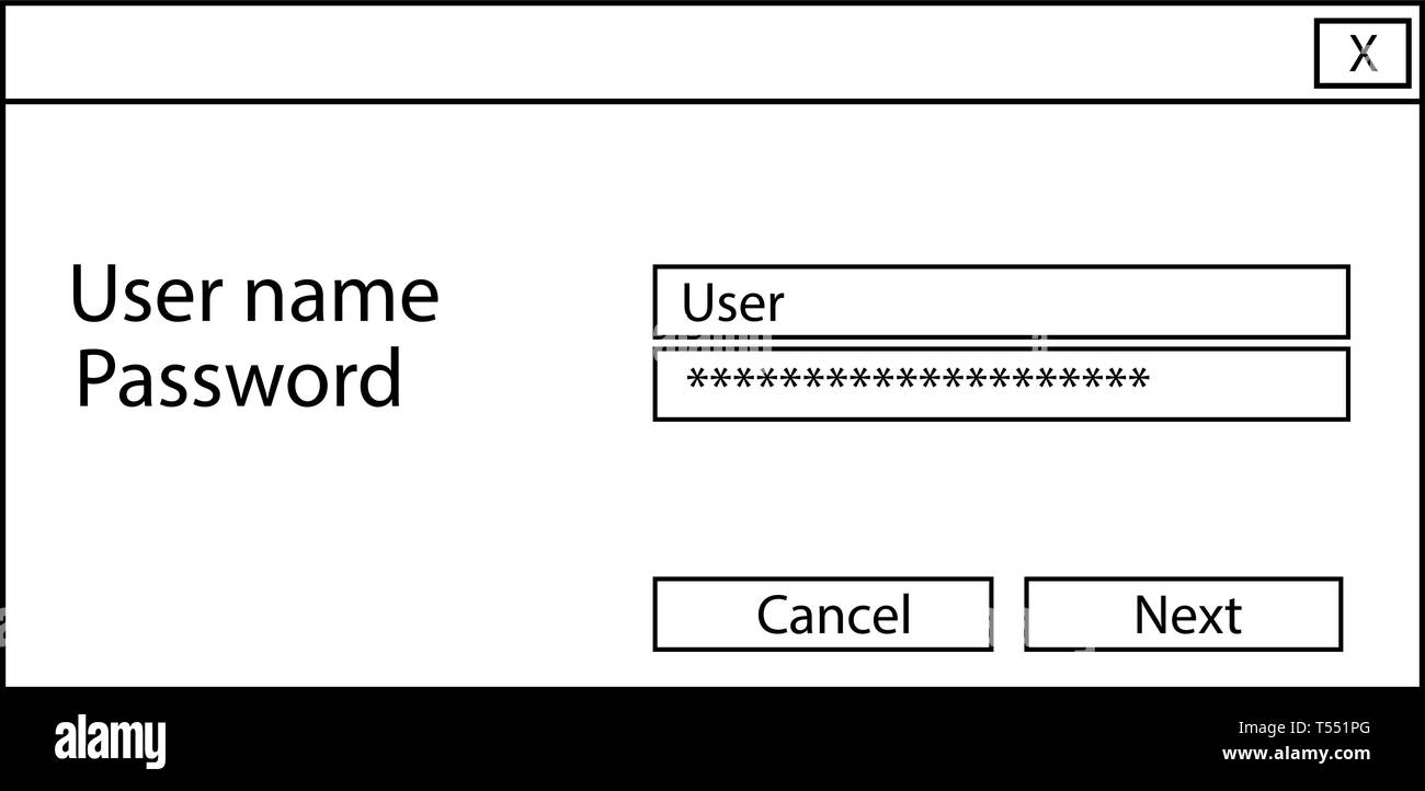 Login screen of the operating system user. Vector Stock Vector Image ...