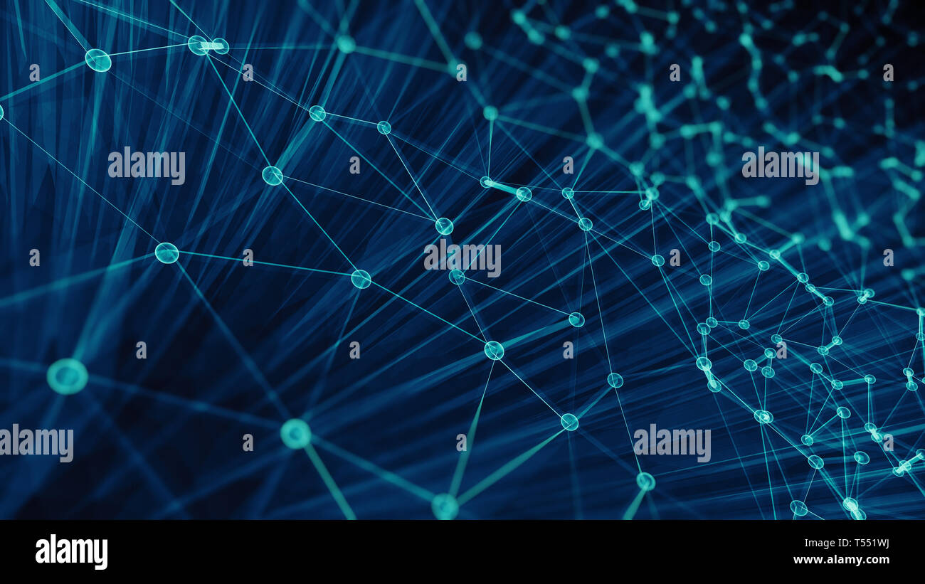 Modern triangles connection technology background. 3d rendering Stock ...