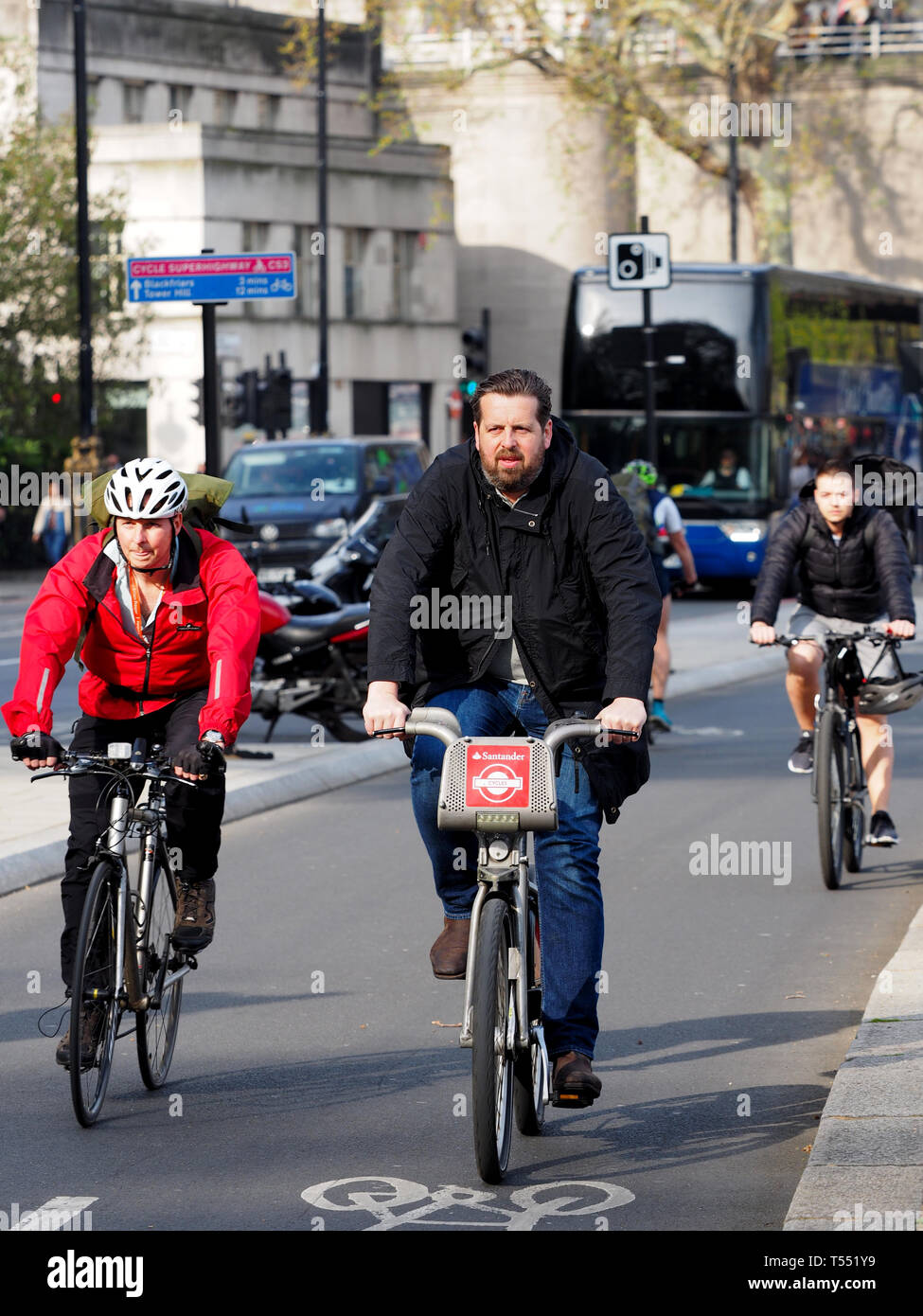 Cycling in London, England, UK Stock Photo - Alamy