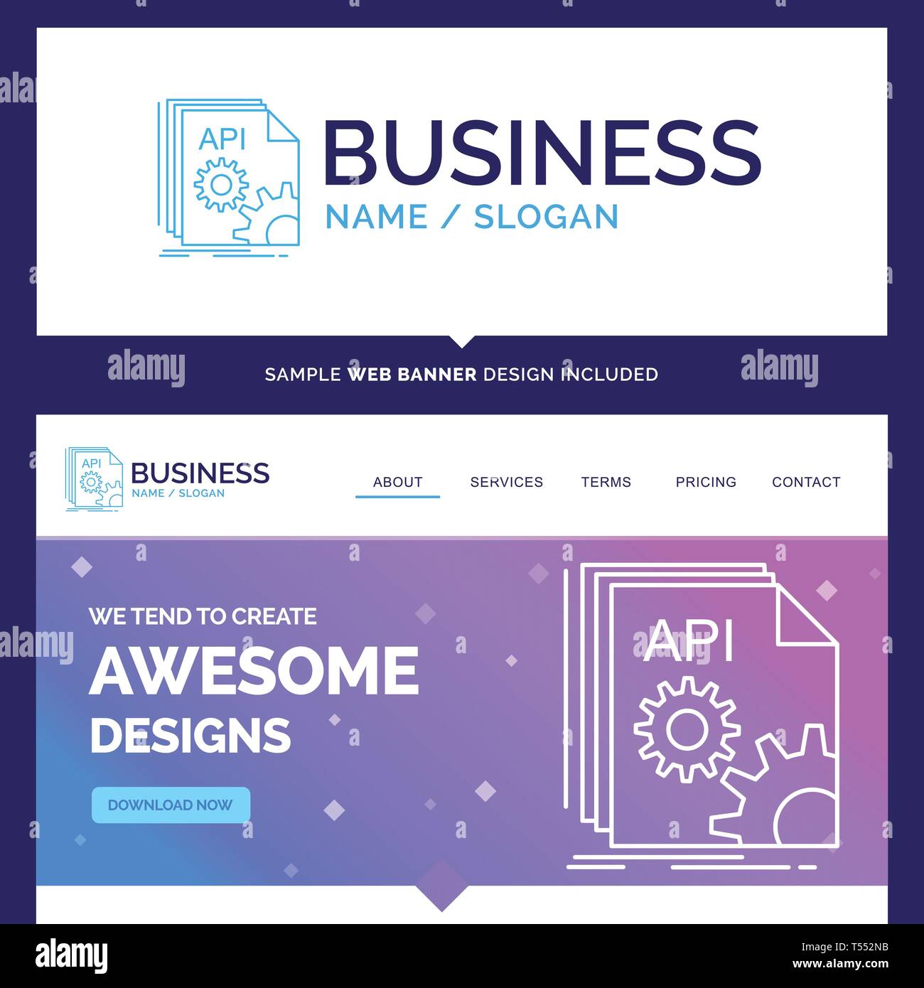 Beautiful Business Concept Brand Name Api, app, coding, developer, software Logo Design and Pink ...