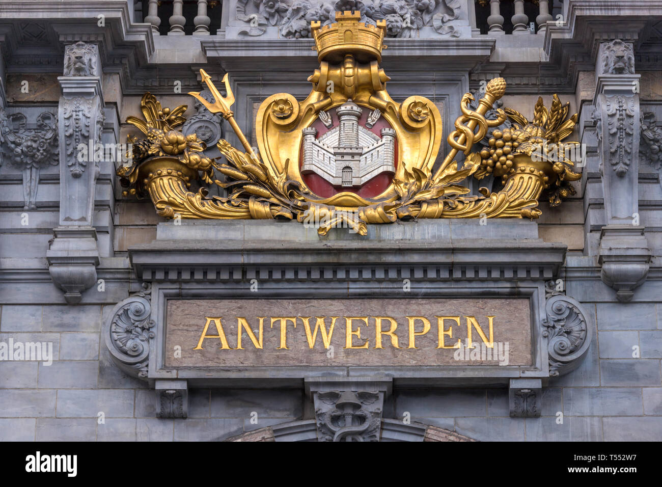 the antwerp coat of arms Stock Photo - Alamy