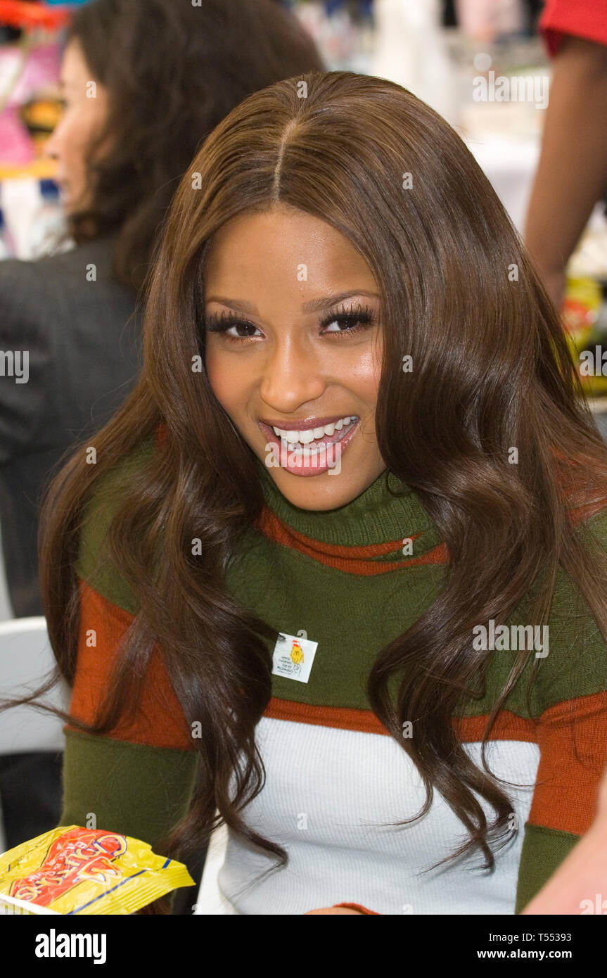 LOS ANGELES, CA. November 15, 2005: Singer CIARA at a media event at ...