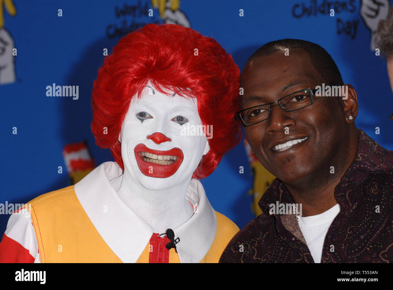 LOS ANGELES, CA. November 15, 2005: RANDY JACKSON with RONALD McDONALD ...