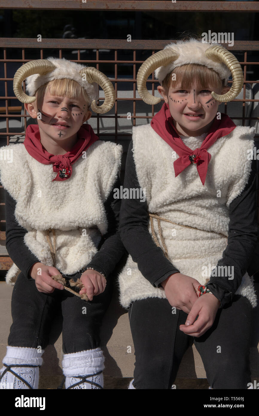 Black sheep dancers at the Trailing of the Sheep Festival in Idaho, USA ...
