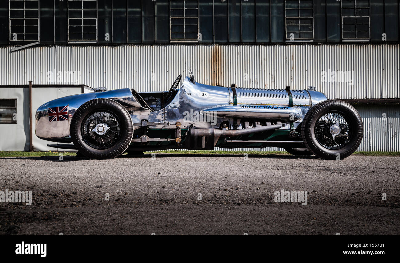 Napier Railton, 1933 racing car with 24 litre 12 cylinder Napier Lion ...